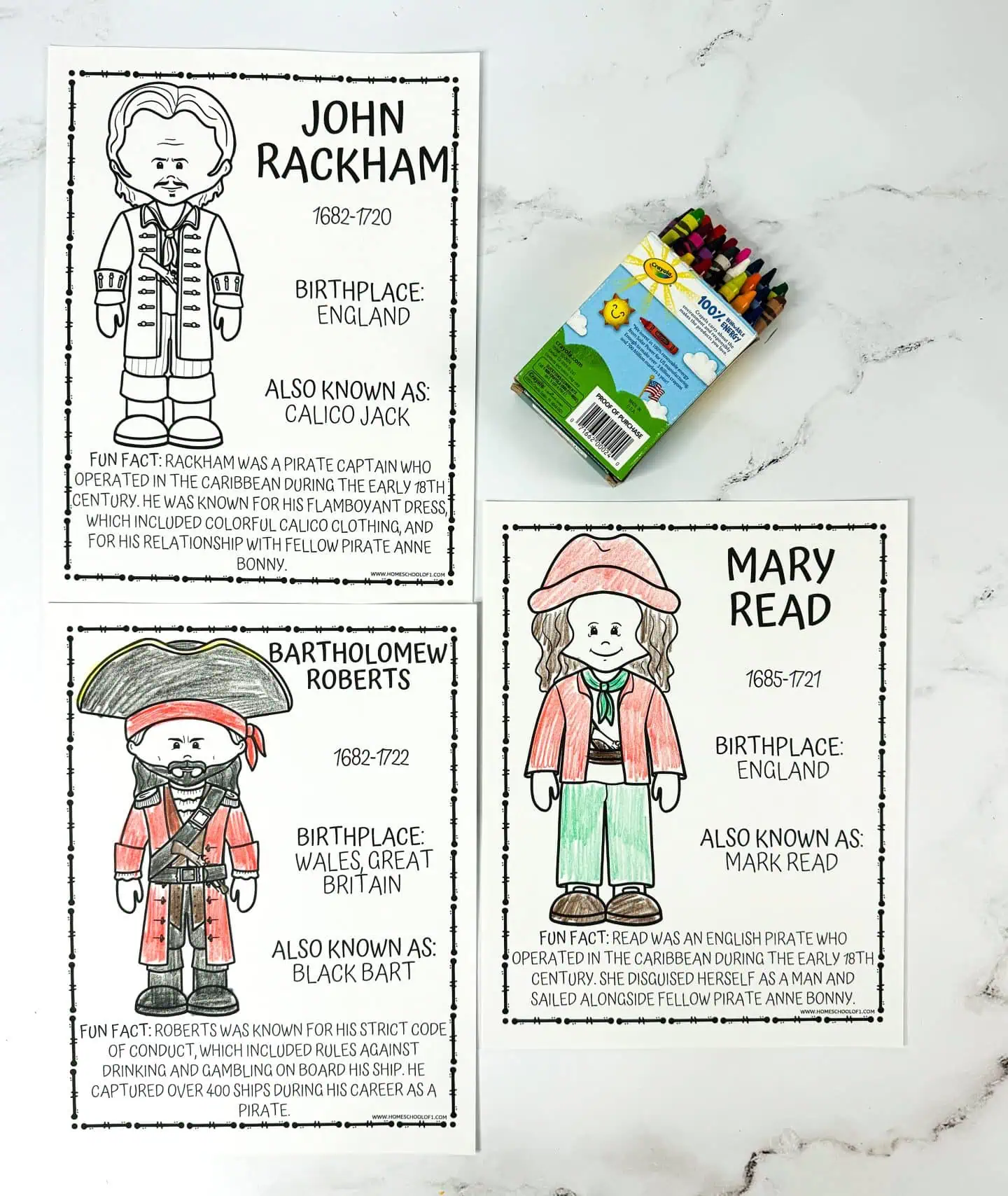 Famous Pirates Coloring Pages For Kids