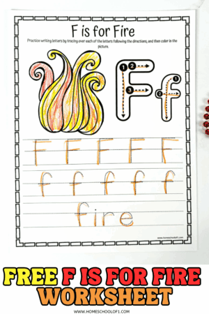 Fire Tracing Worksheets (Free Fire Safety Printables)