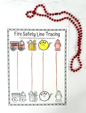 Free Fire Safety Tracing Worksheets