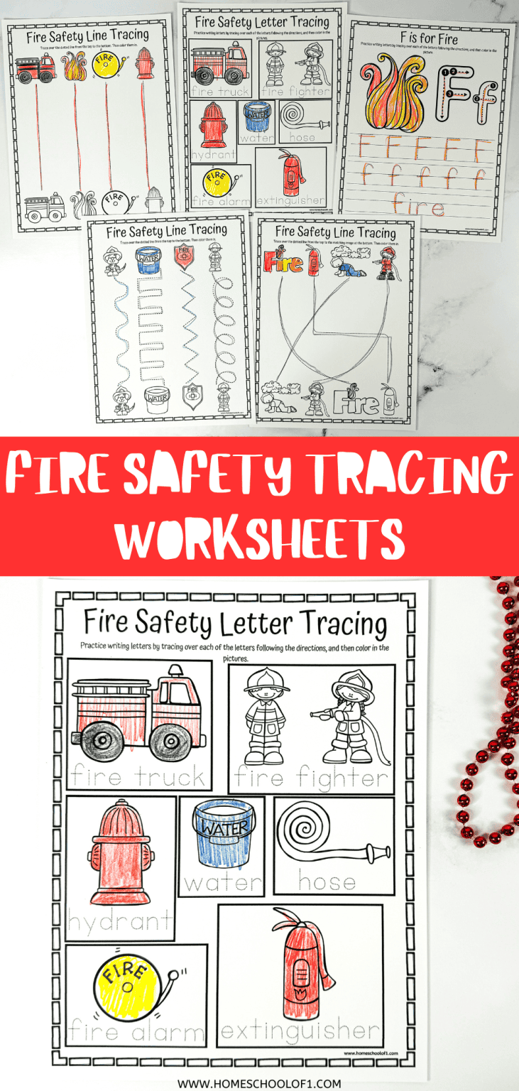Free Fire Safety Tracing Worksheets