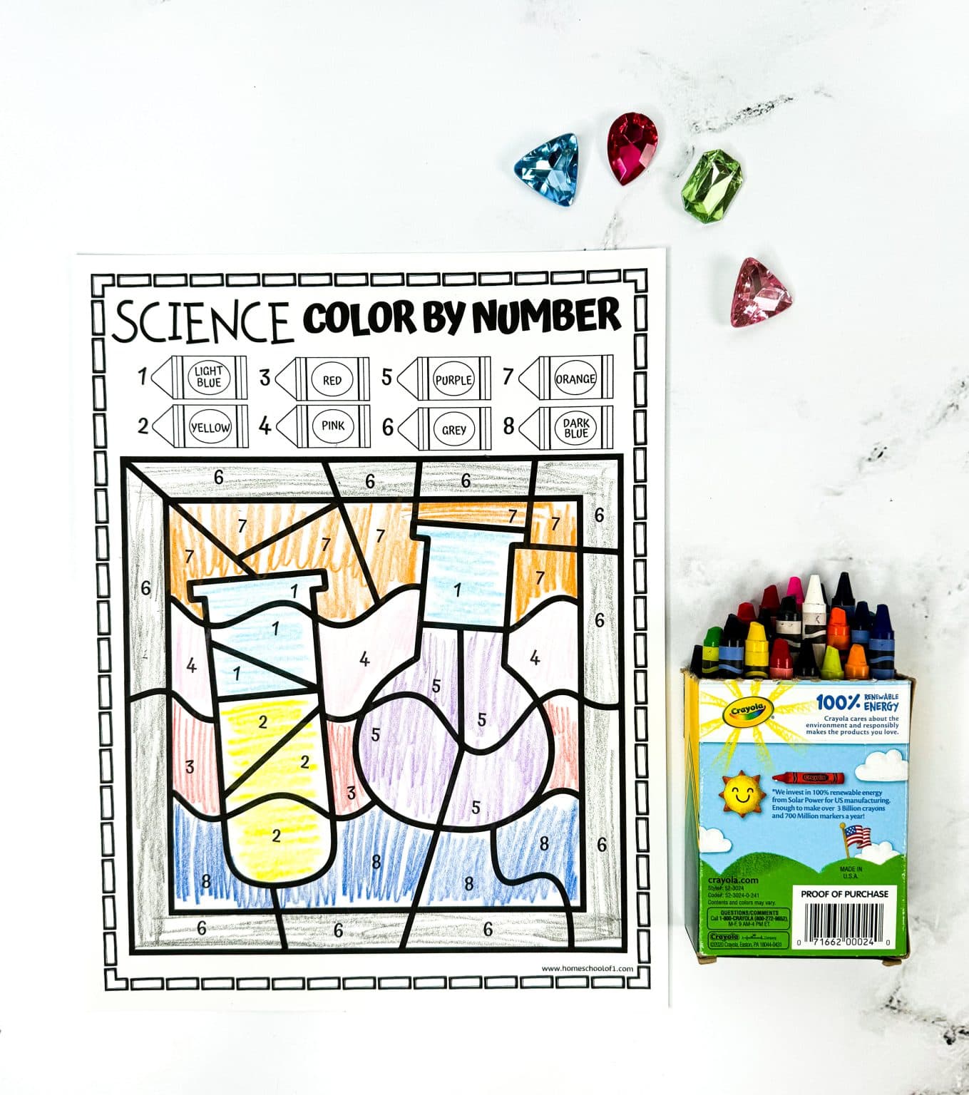 Science Color By Number Worksheets (9 Free Coloring Pages)