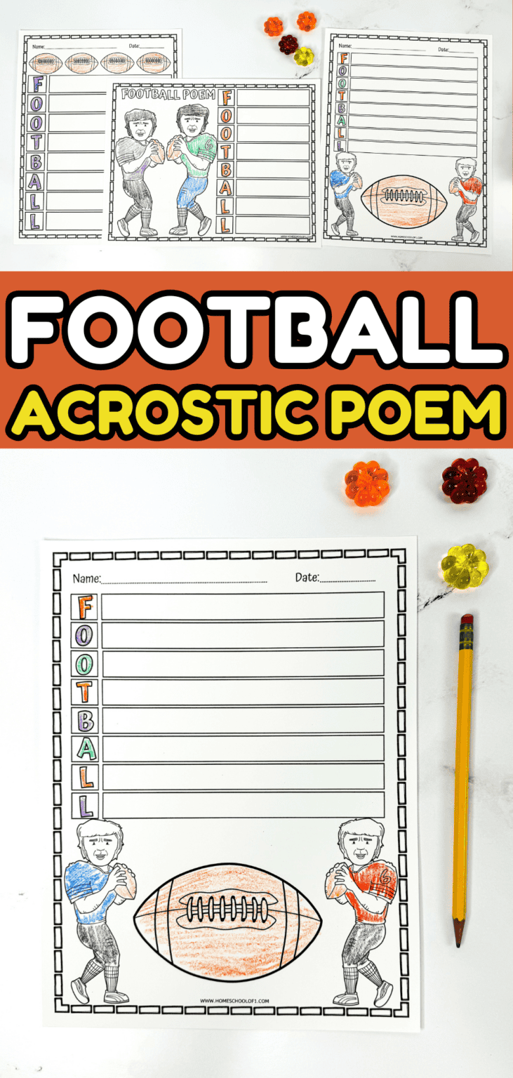 3 Free Football Acrostic Poem Templates