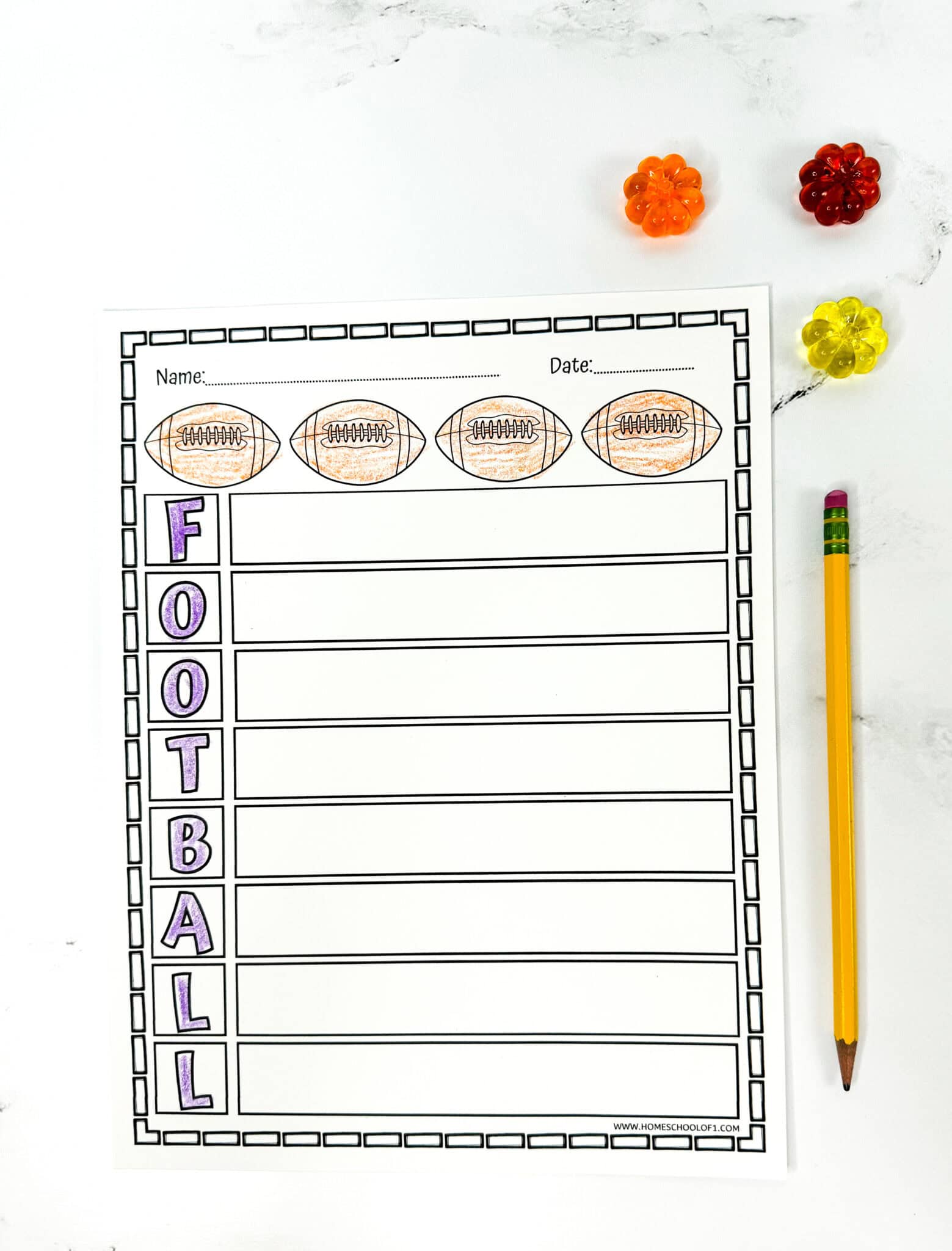 3 Free Football Acrostic Poem Templates