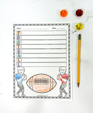 3 Free Football Acrostic Poem Templates