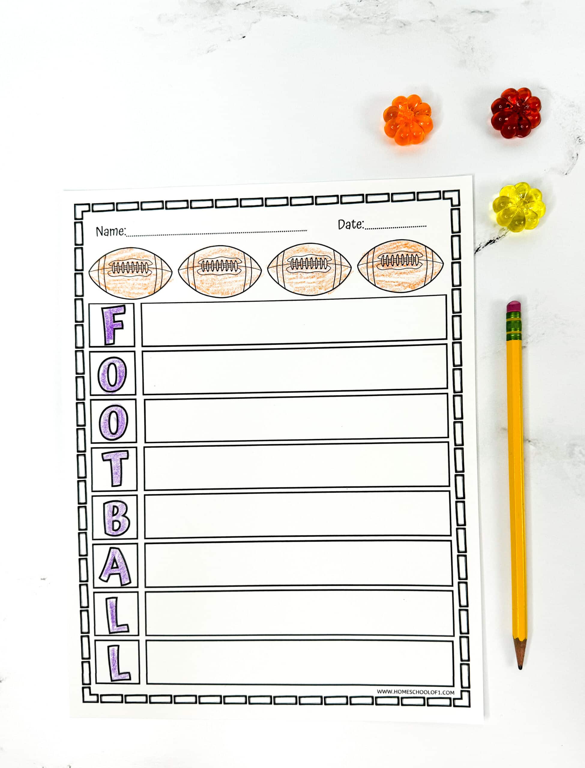 3 Free Football Acrostic Poem Templates