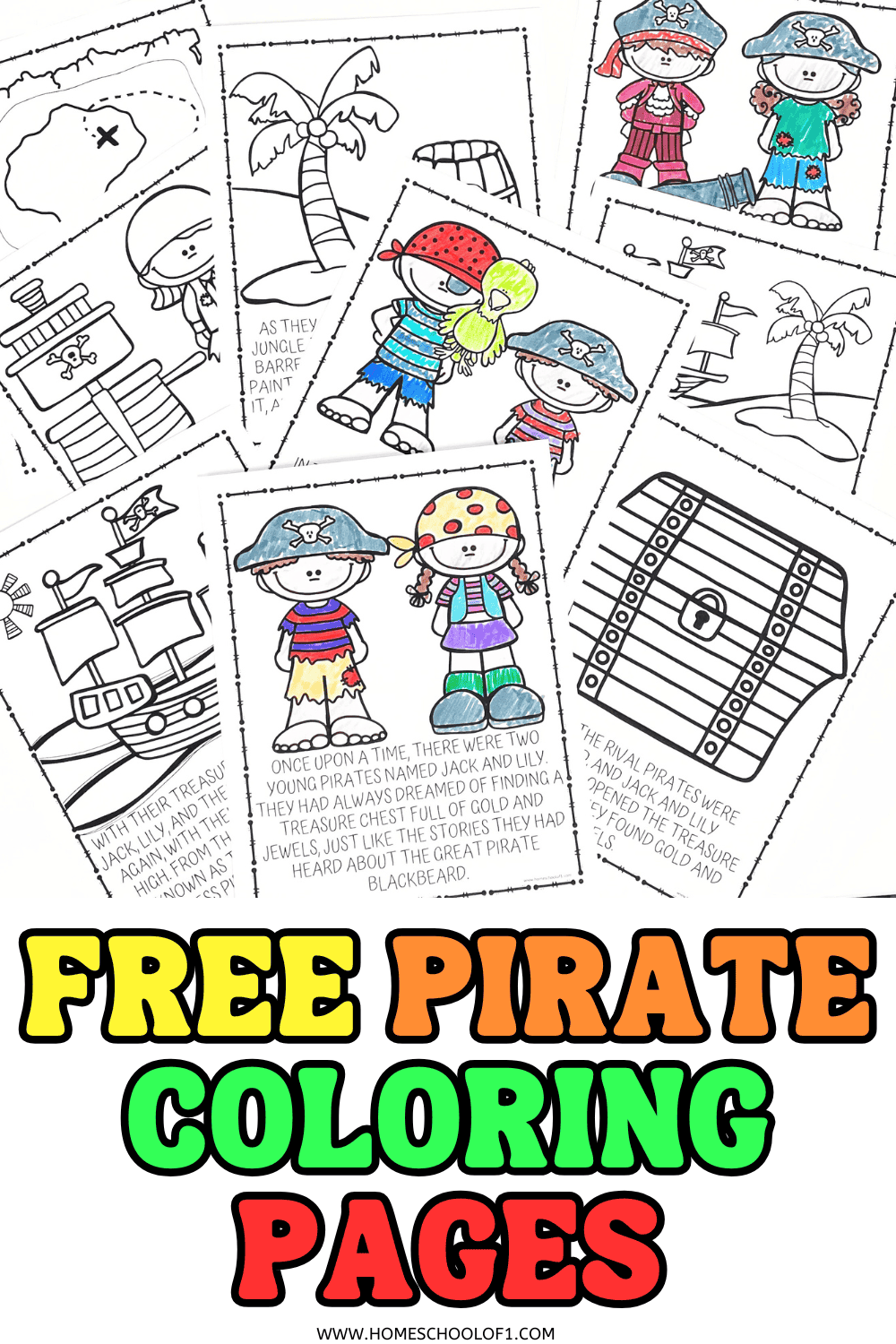 Free Pirate Coloring Pages for Kids (Printable Storybook)