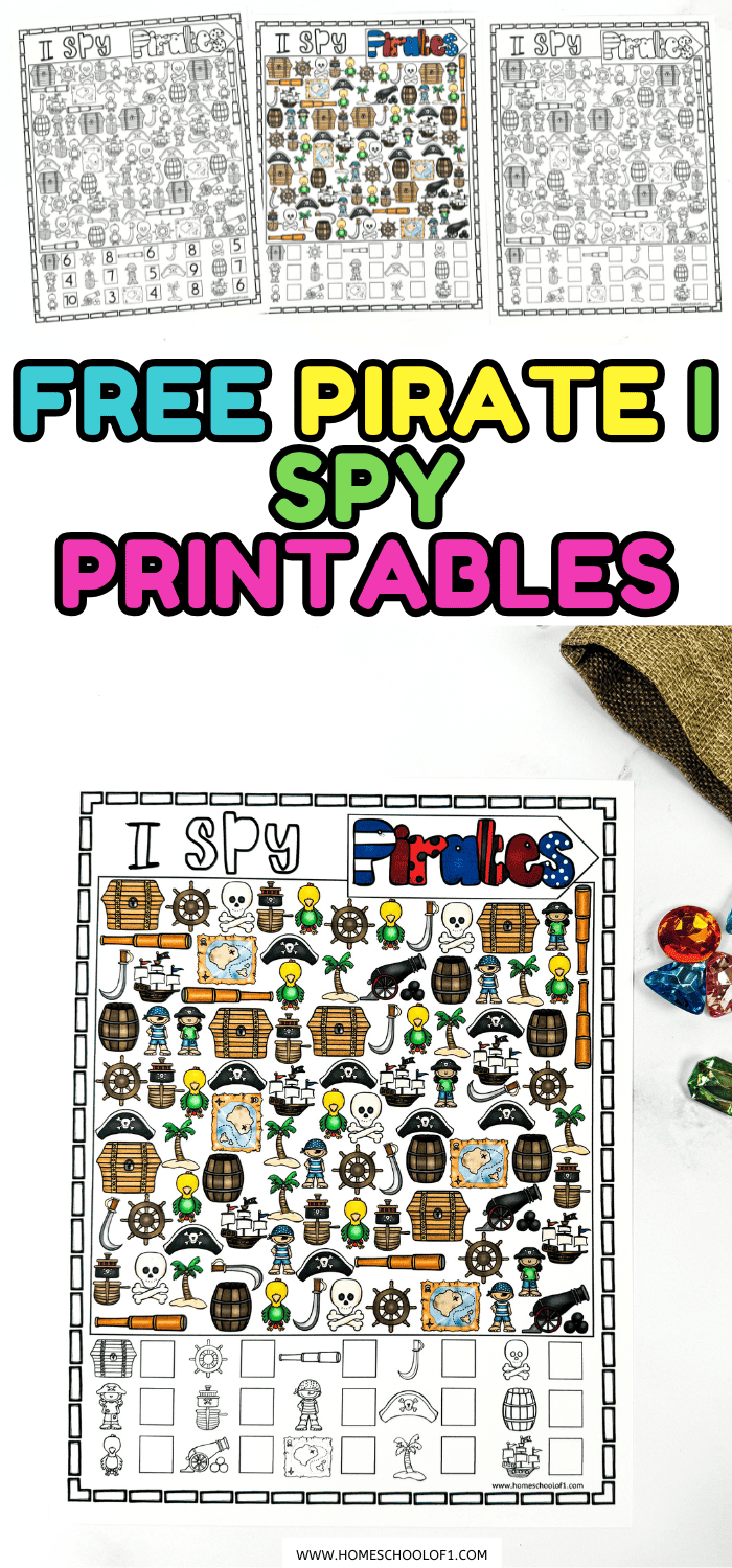 Free Pirate I Spy Printable