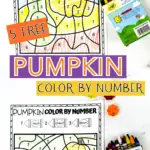 Pumpkin Color By Number (5 Free Printables)