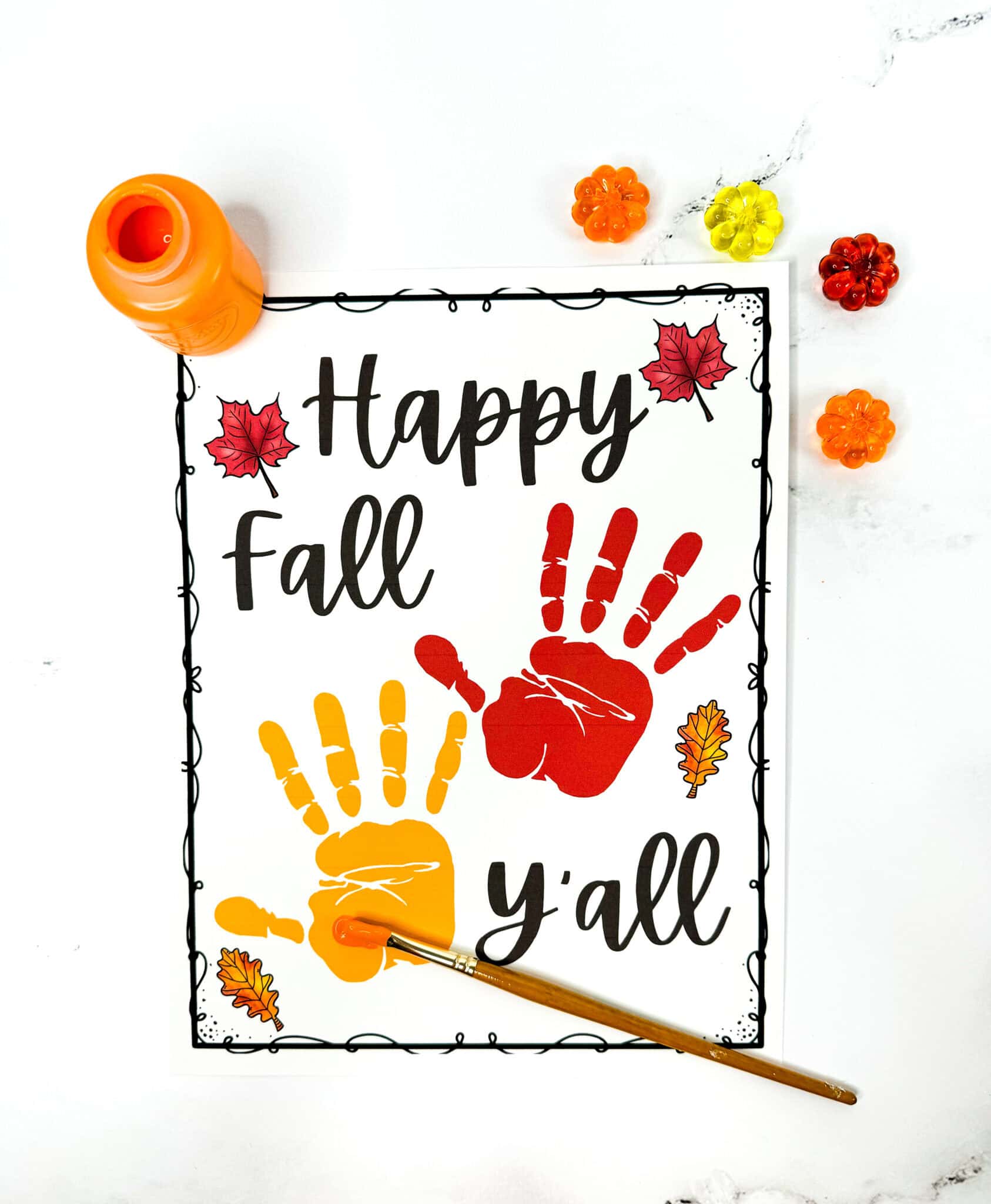 Free Fall Handprint Printables
