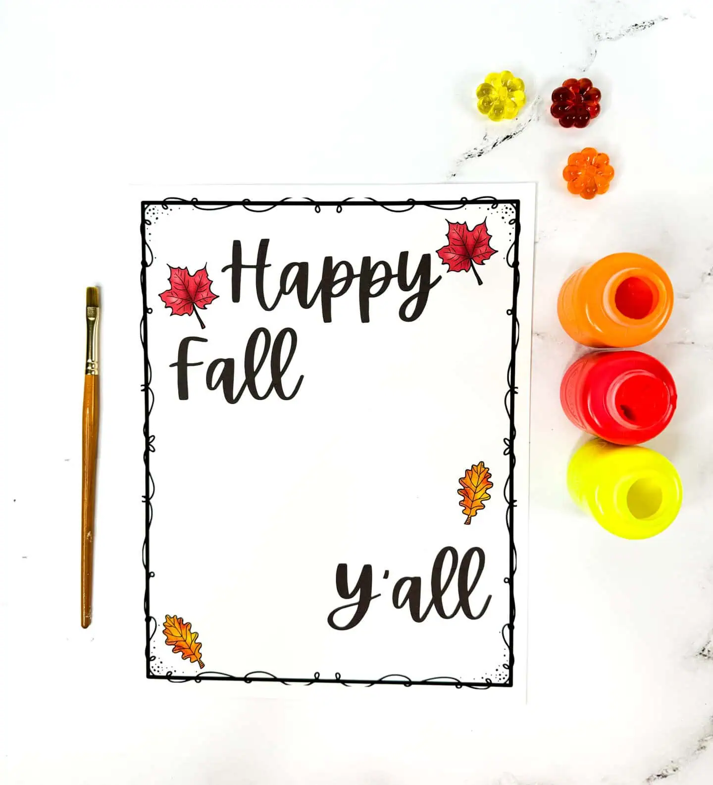 Free Fall Handprint Art Printables