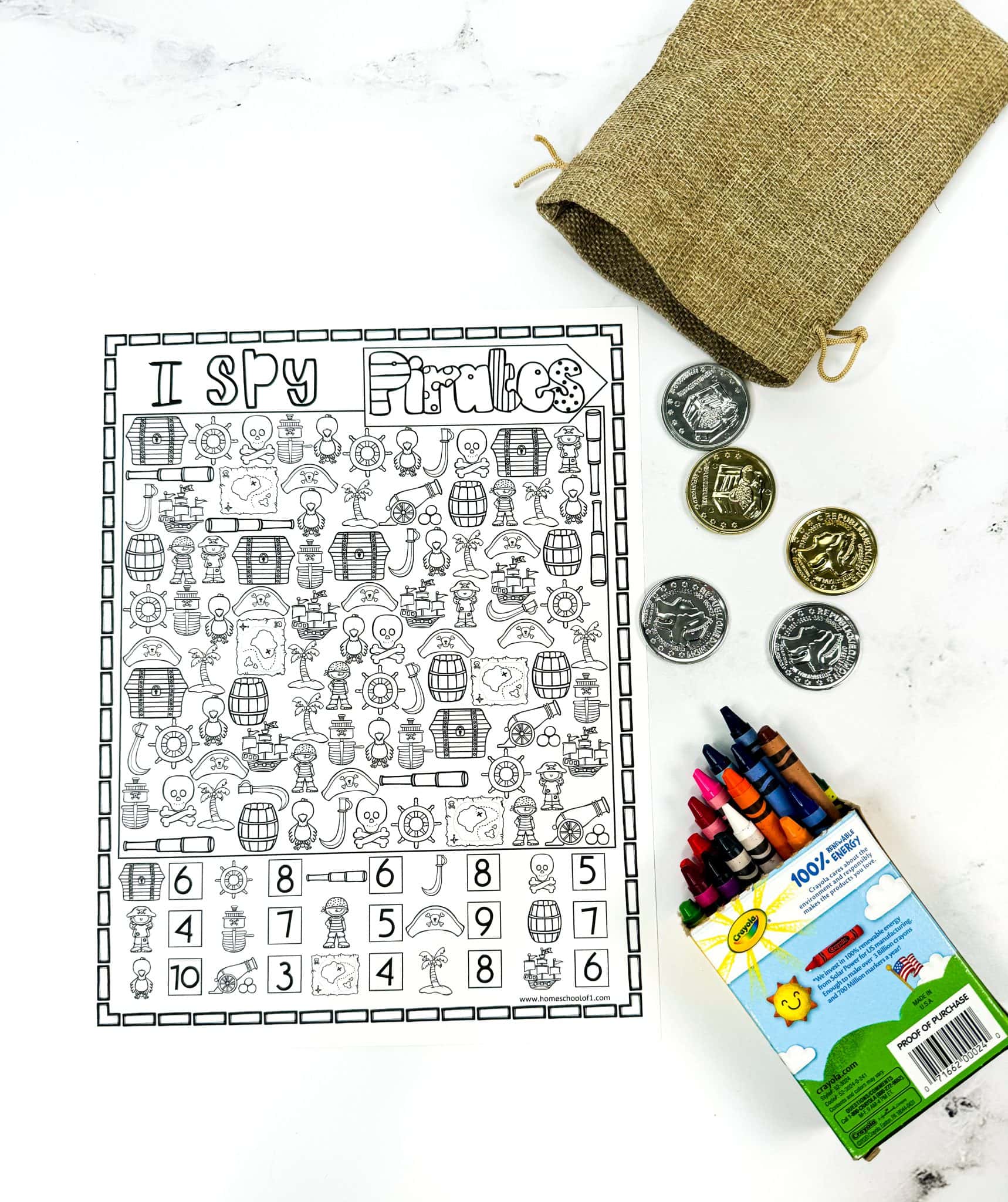 Free Pirate I Spy Printable