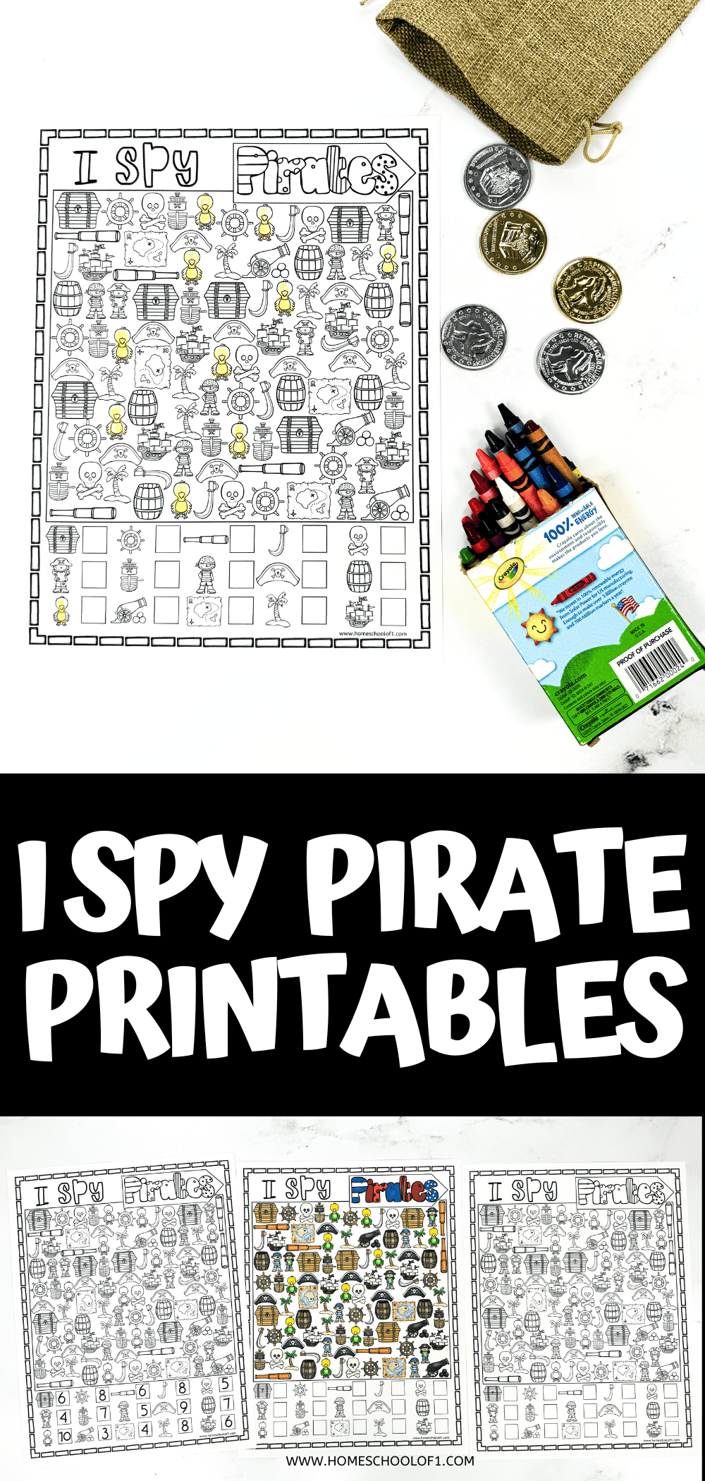 Free Pirate I Spy Printable