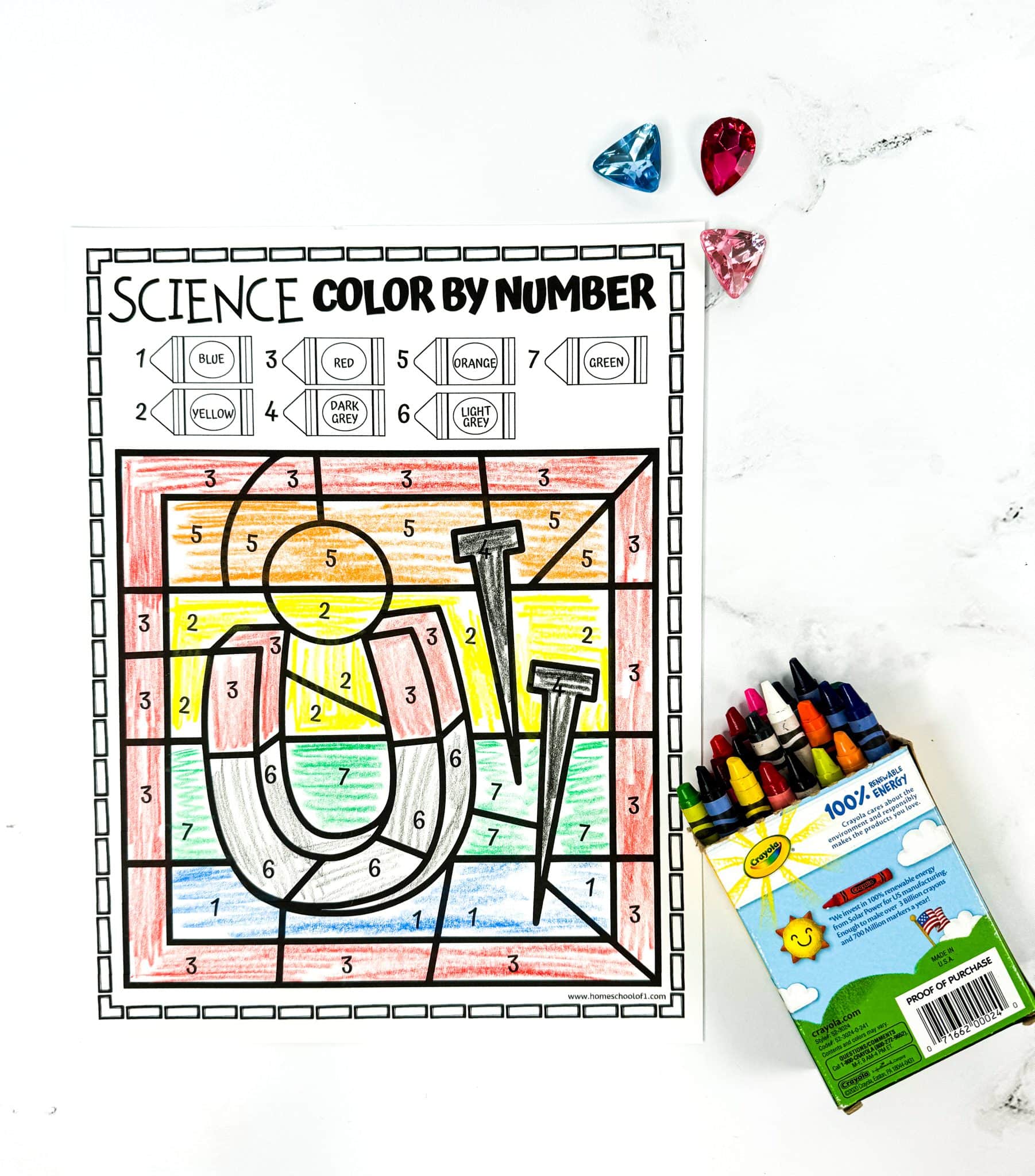 Science Color By Number Worksheets (9 Free Coloring Pages)