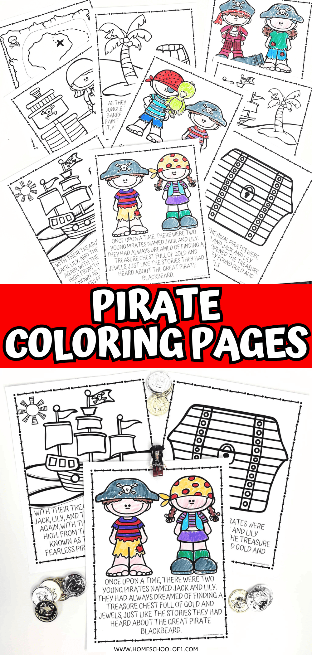 Free Pirate Coloring Pages for Kids (Printable Storybook)
