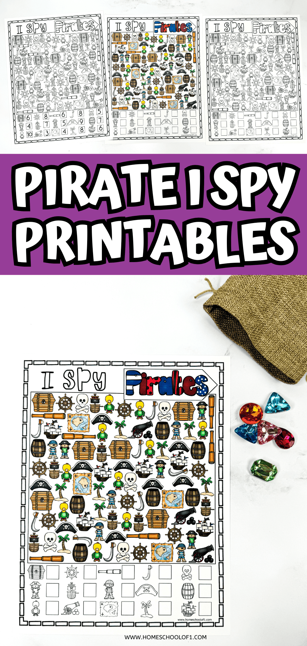 Free Pirate I Spy Printable