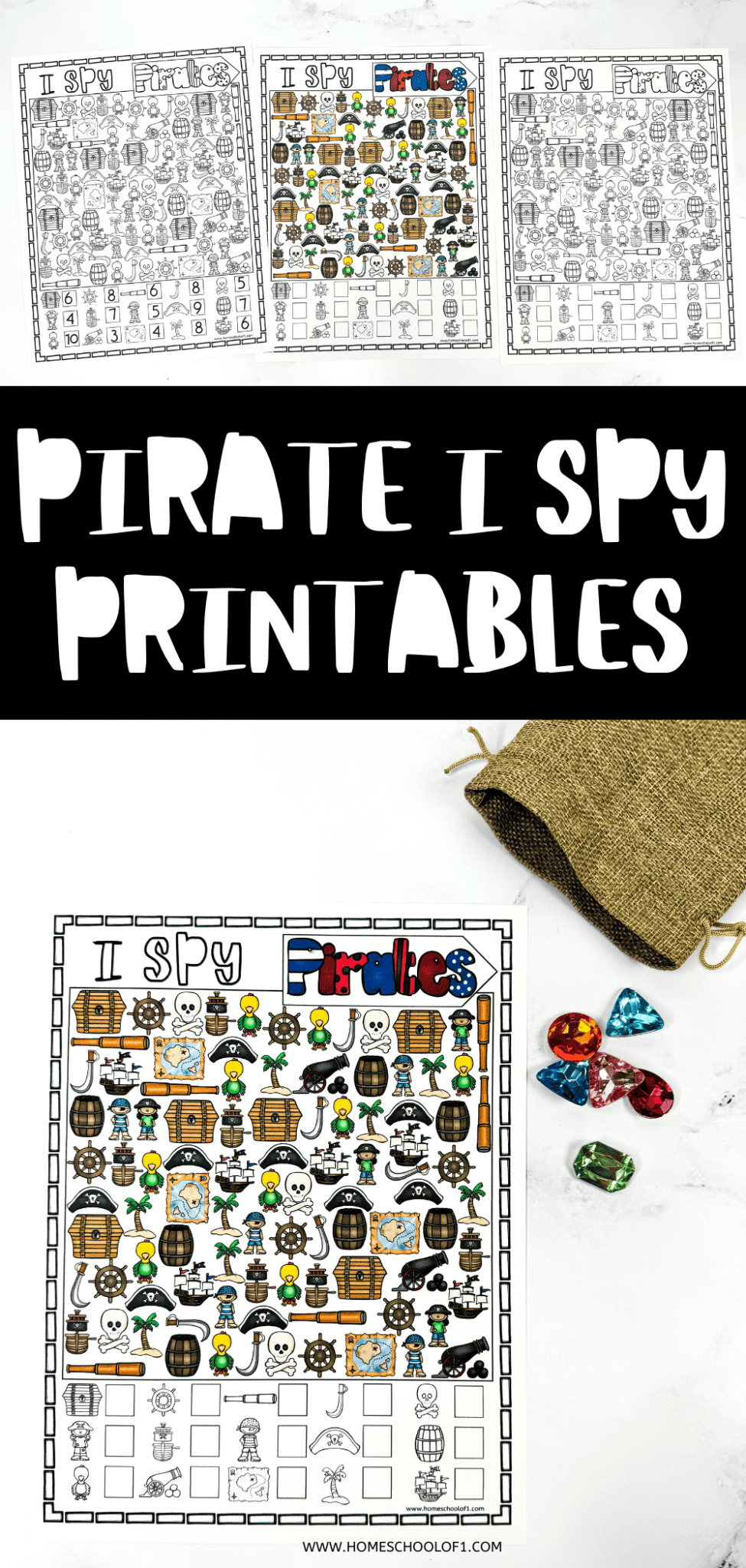 Free Pirate I Spy Printable