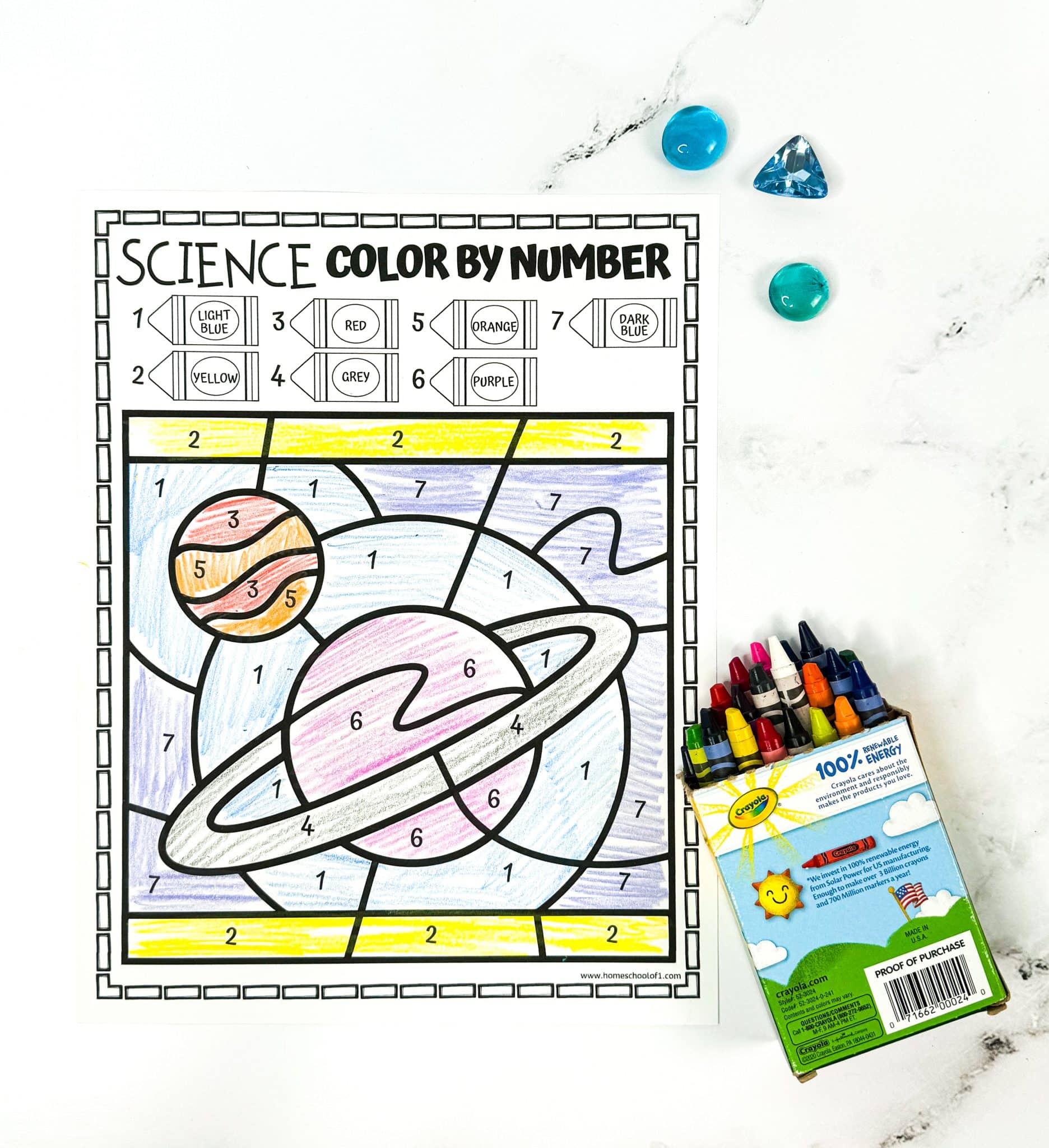 Science Color By Number Worksheets (9 Free Coloring Pages)