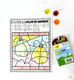 Pumpkin Color By Number (5 Free Printables)