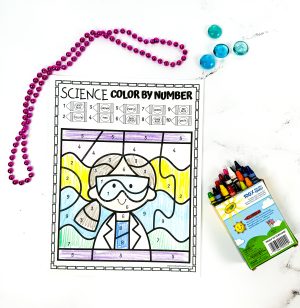 Science Color By Number Worksheets (9 Free Coloring Pages)