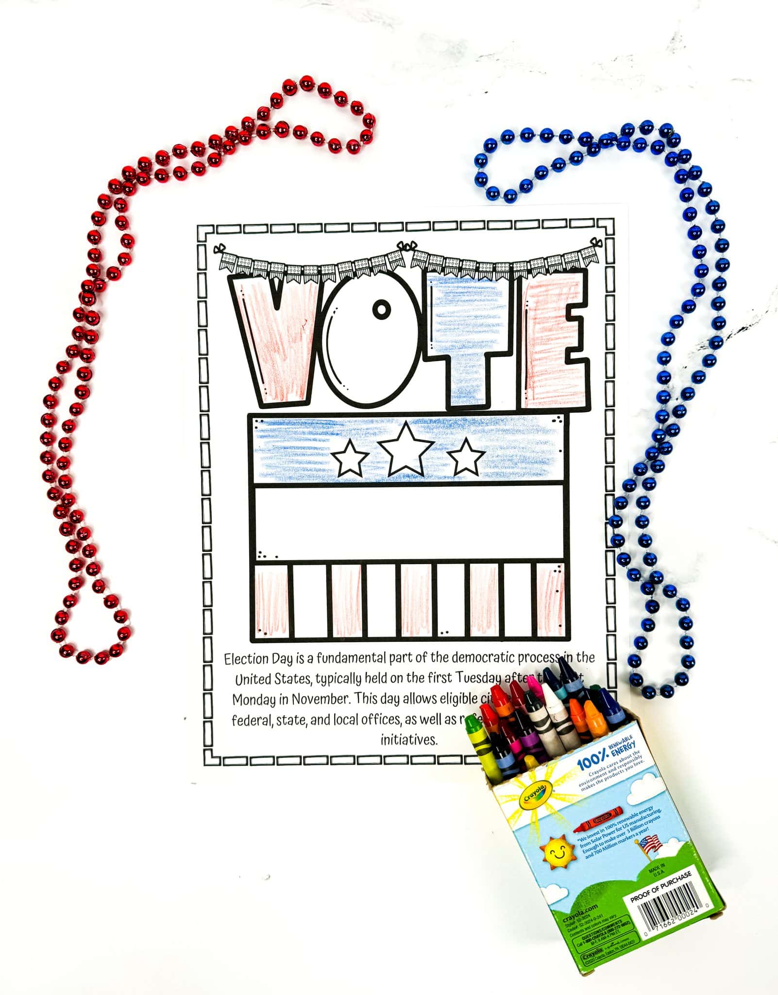 Election Day Coloring Pages (Free Worksheets)