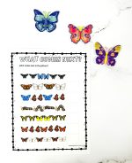 Free Butterfly Math Worksheet for Preschool Counting Fun