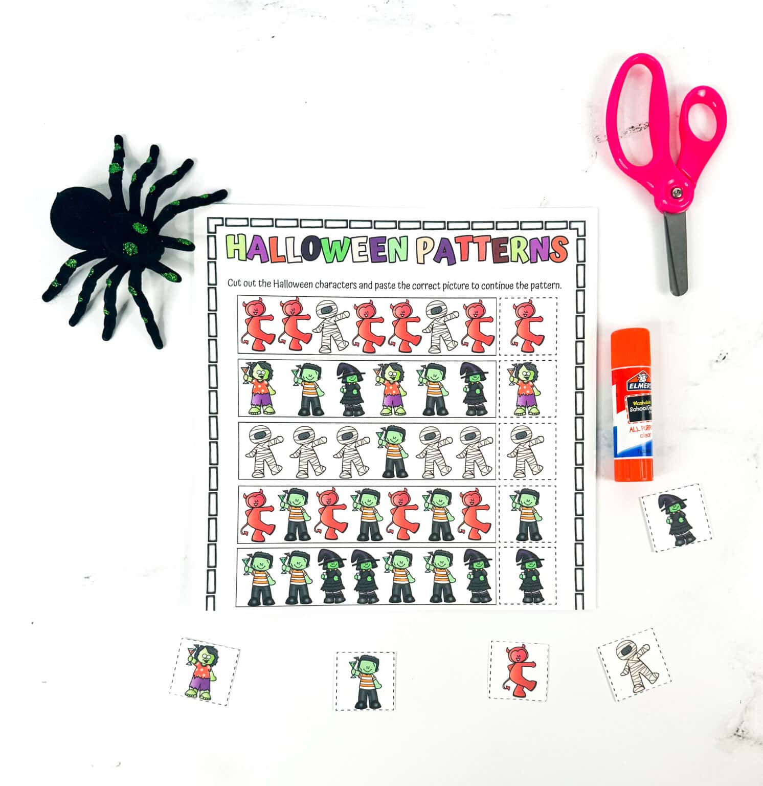 Free Halloween Patterns Worksheet