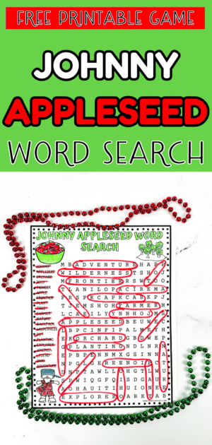 Johnny Appleseed Word Search (Free Printable)