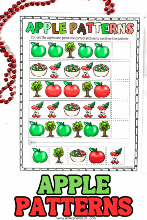 Free Apple Patterns Worksheet