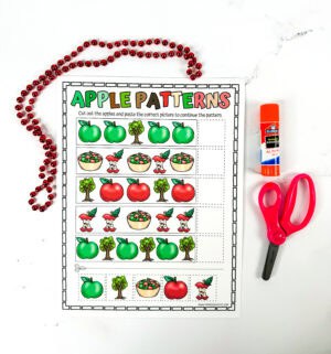 Free Apple Patterns Worksheet