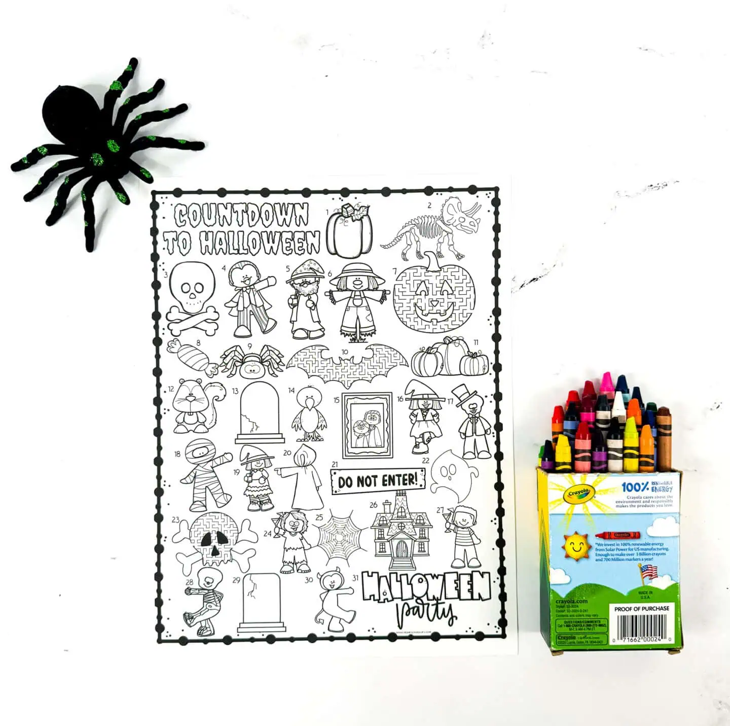 Halloween Countdown Printable (Free Coloring Page)