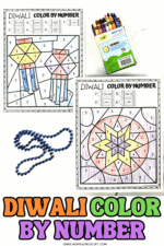 Diwali Color By Number (9 Free Printables)