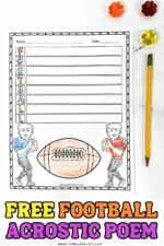 3 Free Football Acrostic Poem Templates