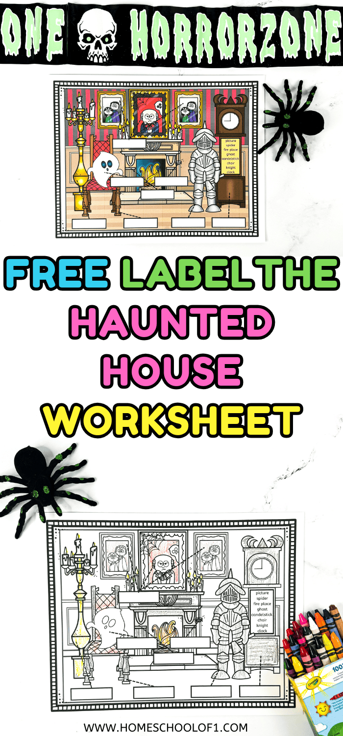 Free Label the Haunted House Worksheet