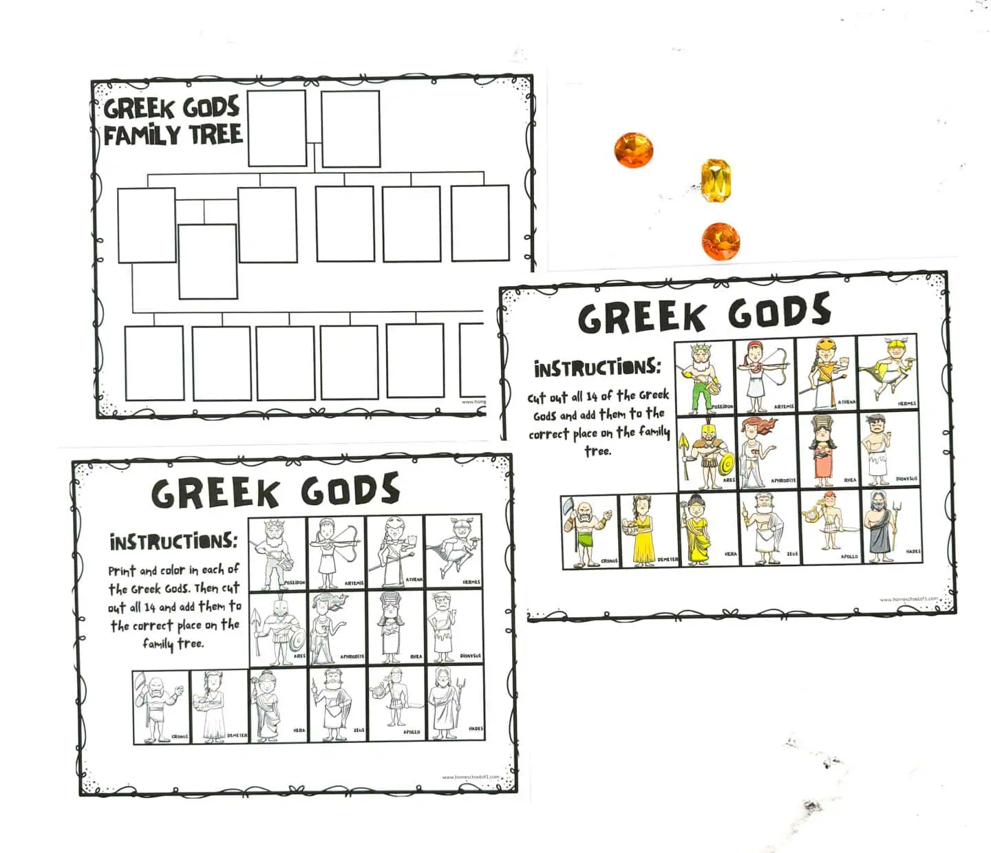 Greek Gods Family Tree Starting With Zeus For Kids Greek Gods Family