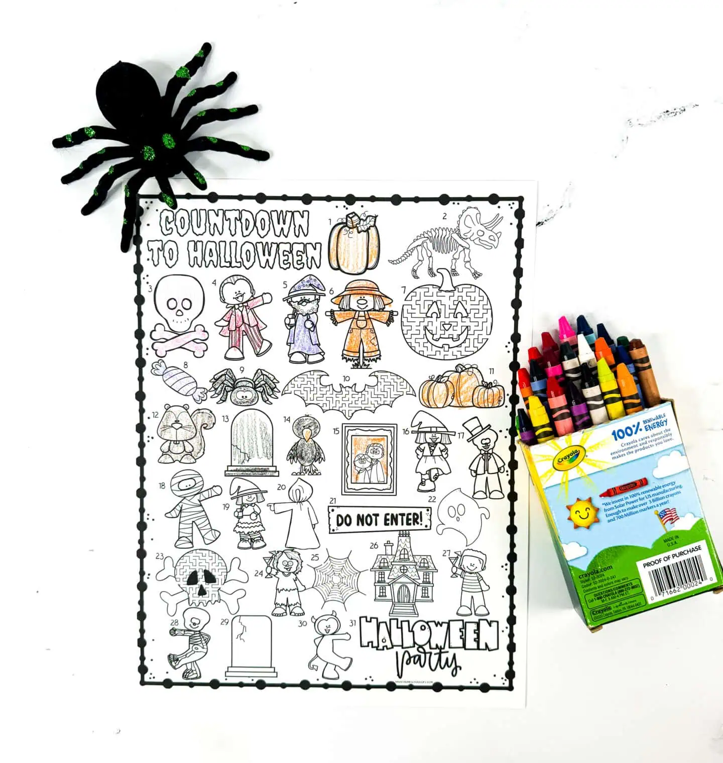 Halloween Countdown Printable (Free Coloring Page)