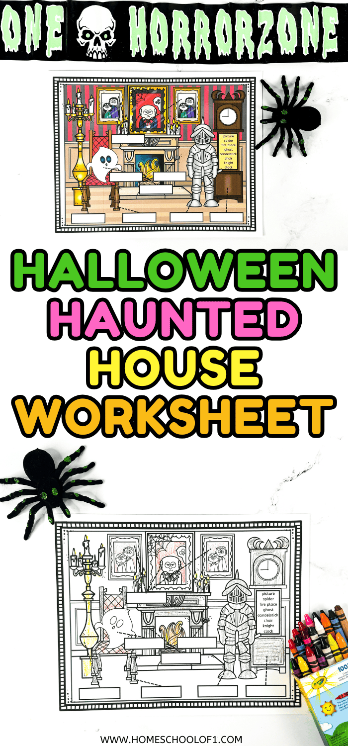 Free Label the Haunted House Worksheet