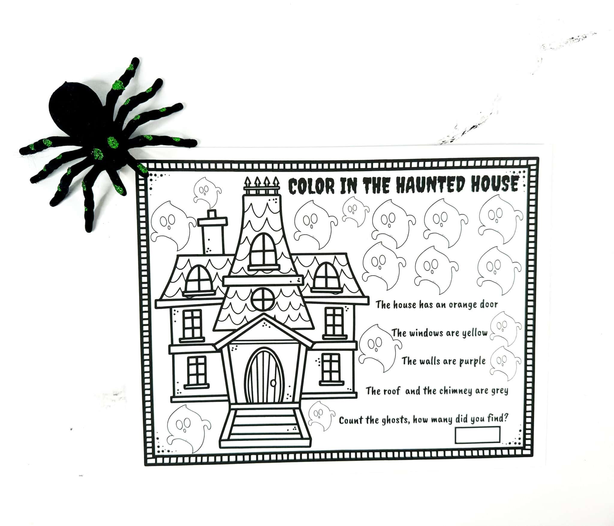 Free Haunted House Coloring Page