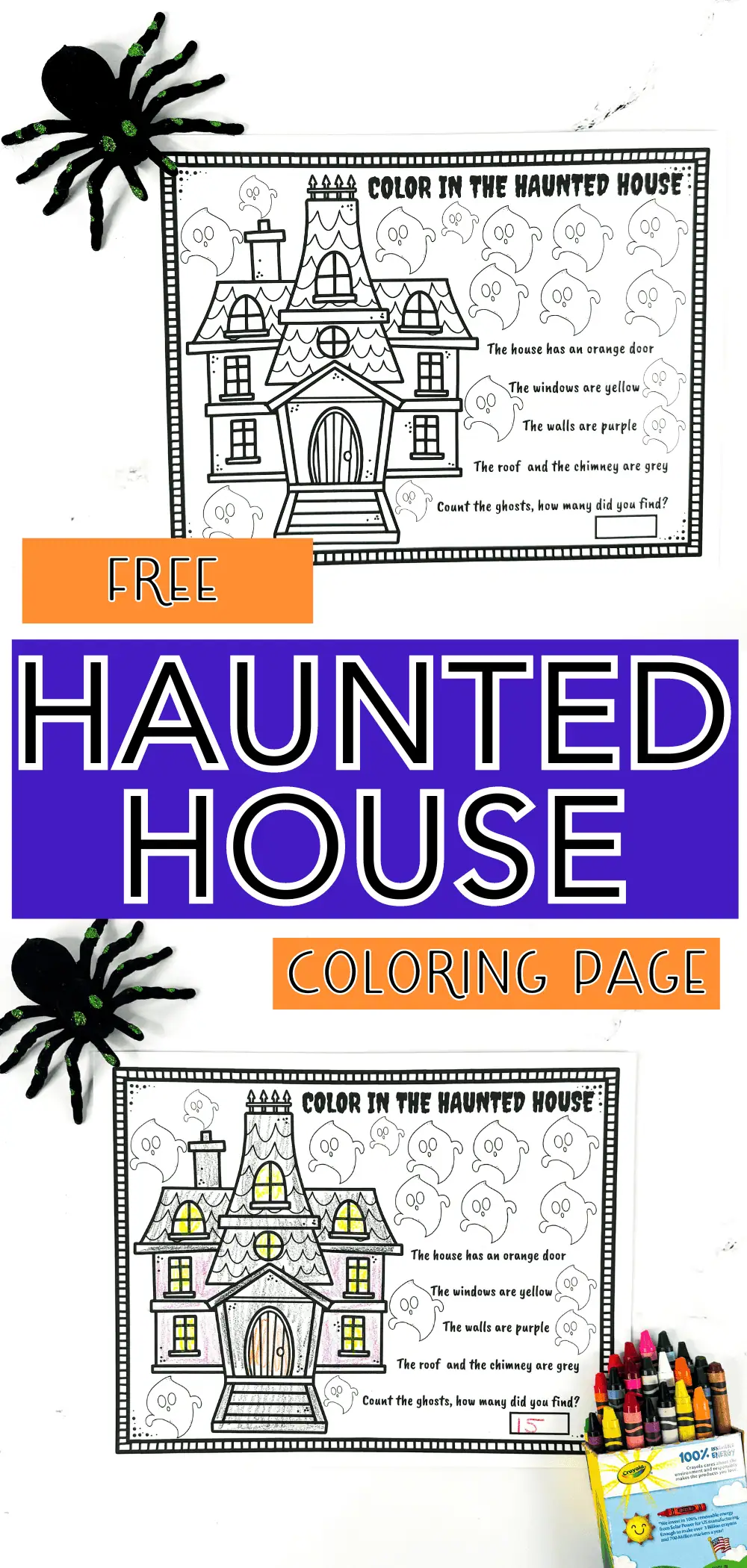 Haunted House Coloring Page (Free Printable)
