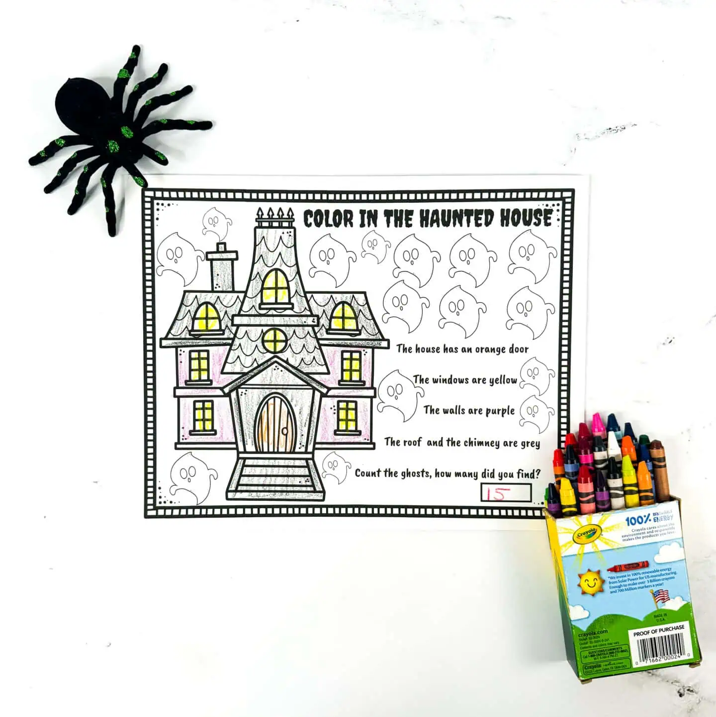 Haunted House Coloring Page (Free Printable)