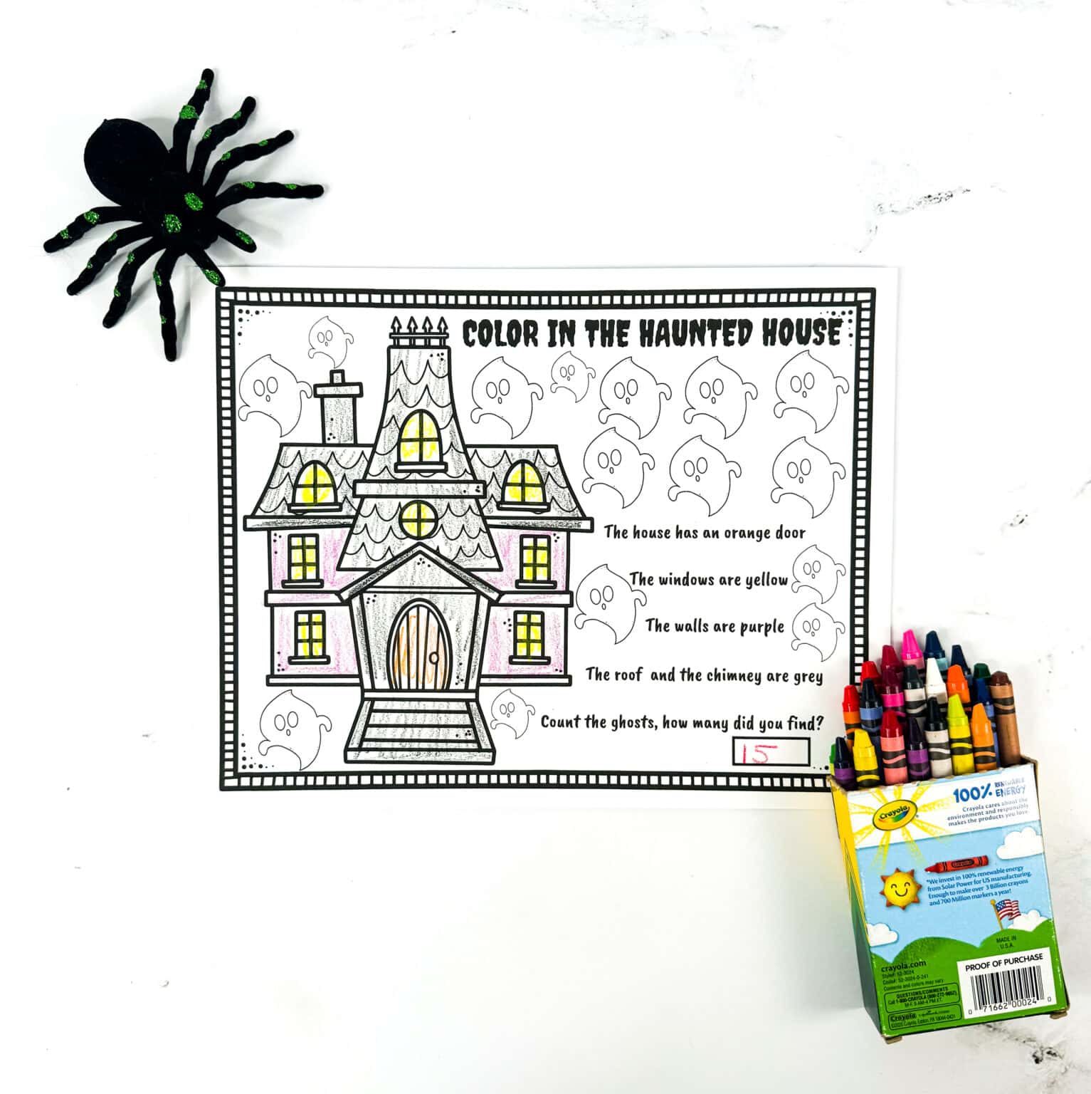 Free Haunted House Coloring Page