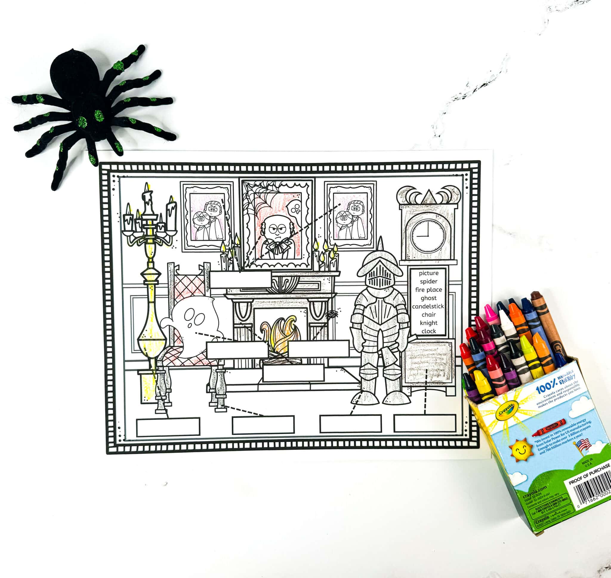 Free Label the Haunted House Worksheet
