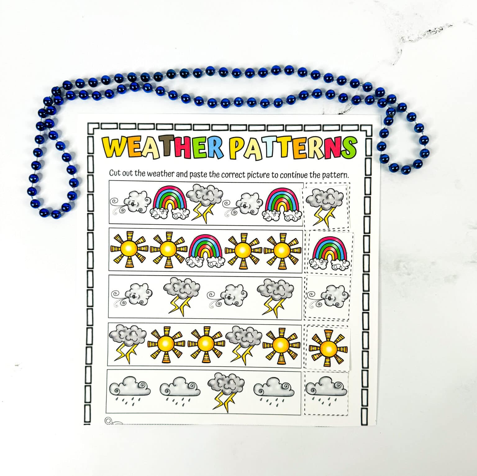 Weather Patterns Worksheet (Free Printable)