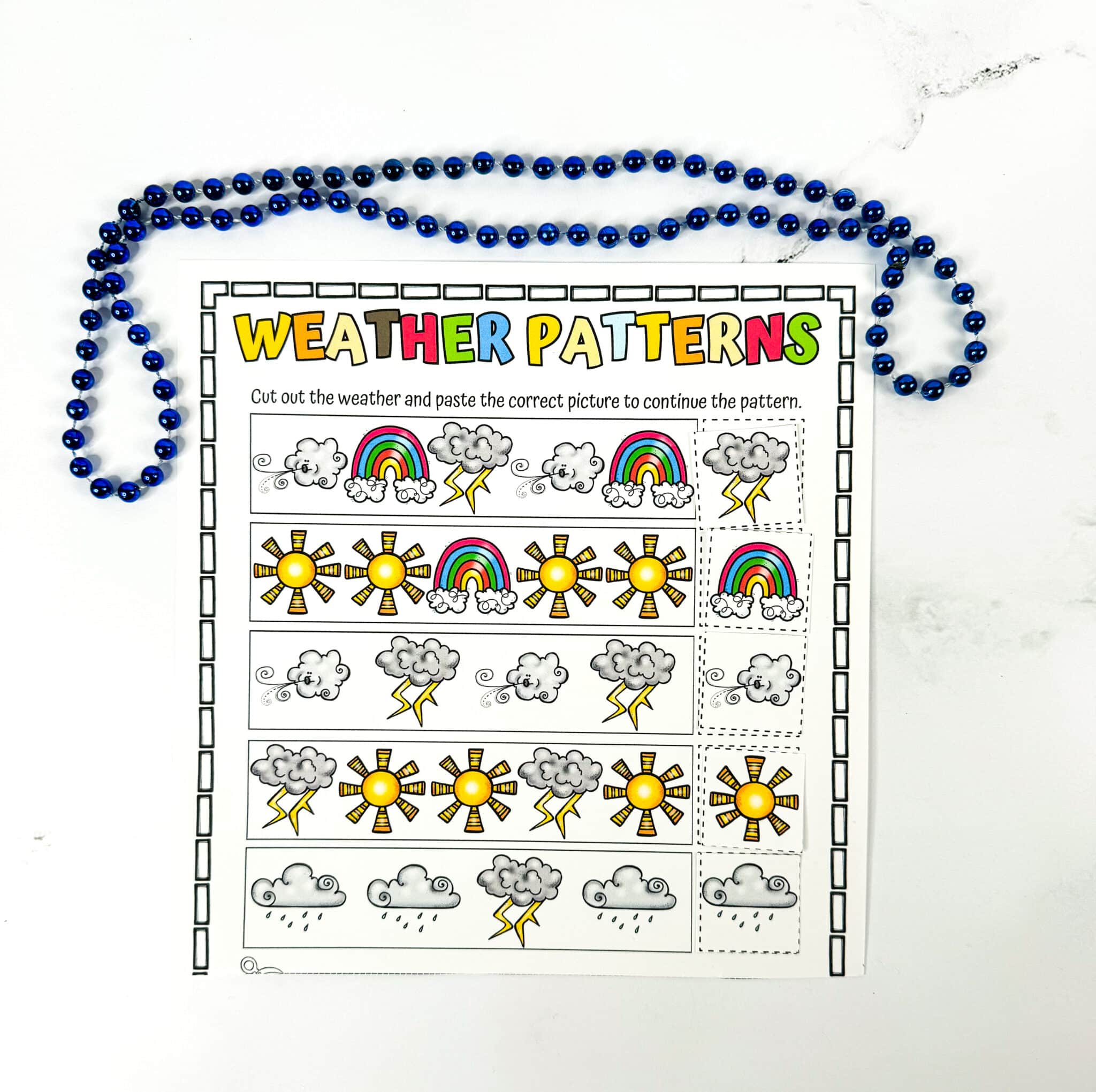 Weather Patterns Worksheet (Free Printable)