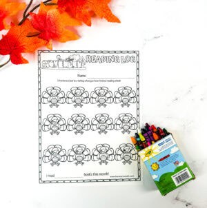 November Reading Log Printable for Preschool (Free Worksheet)