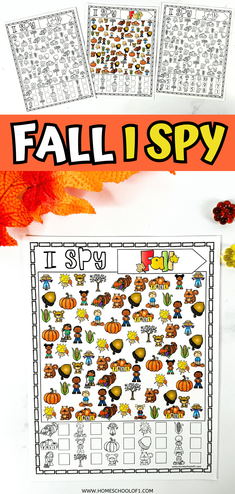 Free Fall I Spy Printable