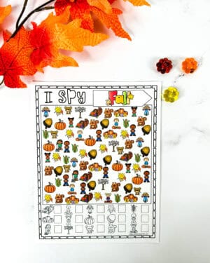 Free Fall I Spy Printable | 3 Fun Autumn Worksheets