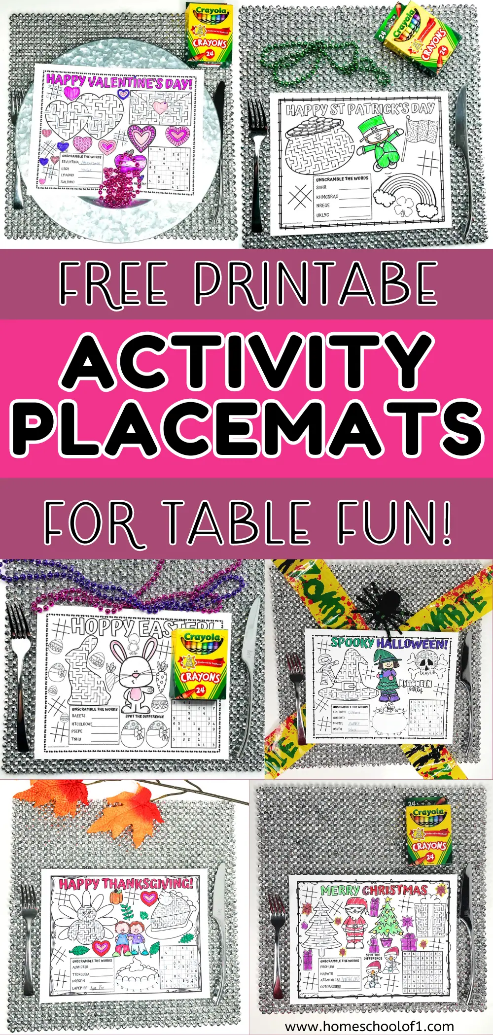Free Printable Placemats (For Table Fun!)
