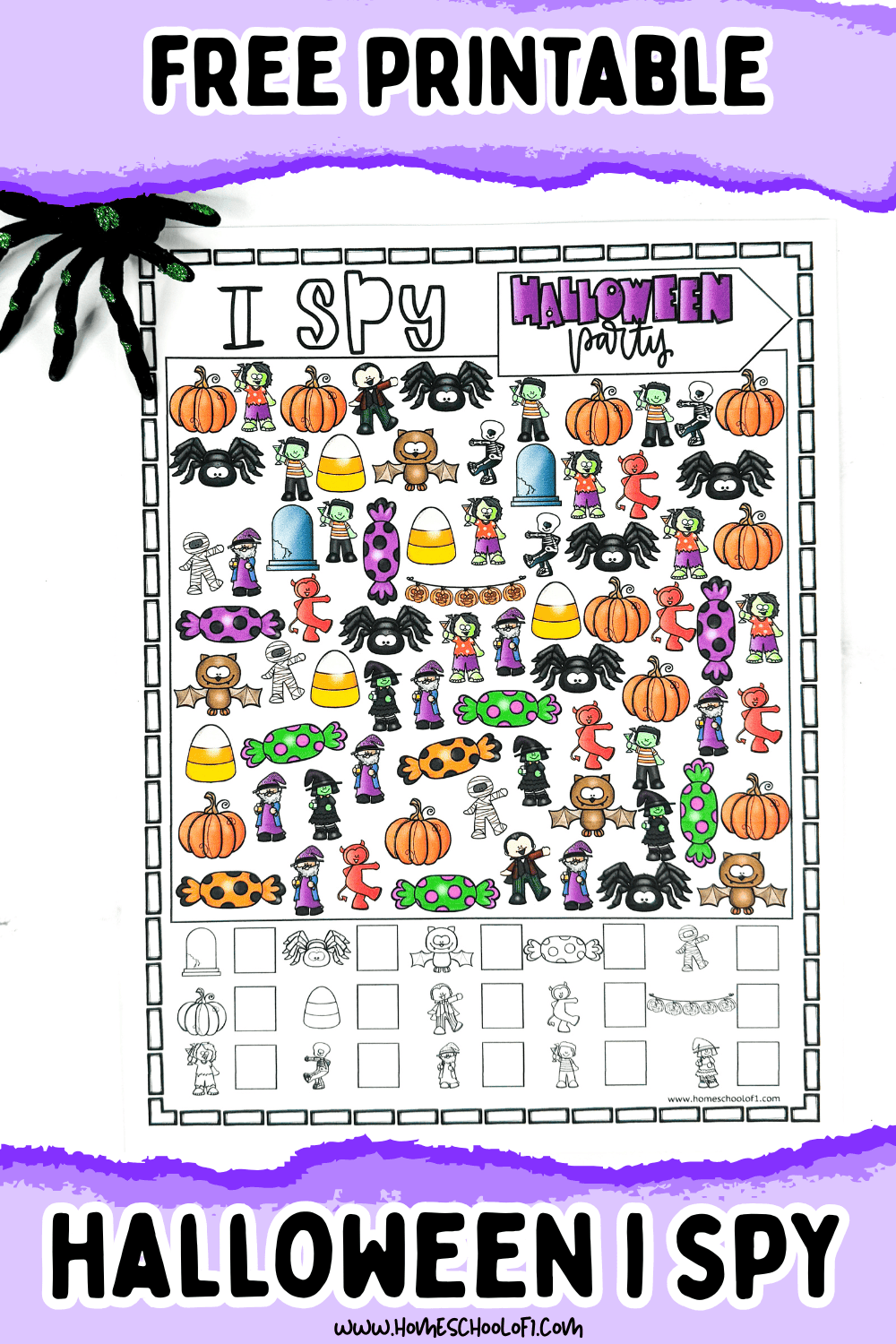 Free Halloween I Spy Printable