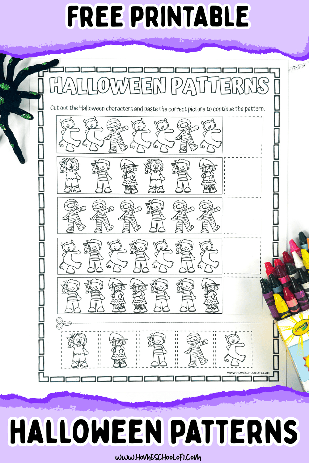 Free Halloween Patterns Worksheet
