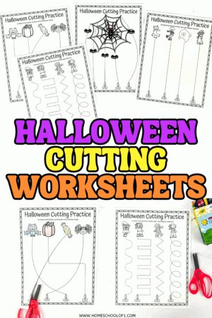 Free Halloween Cutting Worksheet